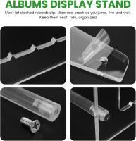 China Perspex Acrylic Cd Display Rack Tower Vinyl Record Shelf Record Dvd Album Display Stand for sale