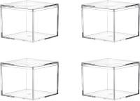 China Square Wedding Acrylic Storage Cube Mini Candy Favor Clear Acrylic Box With Lid for sale