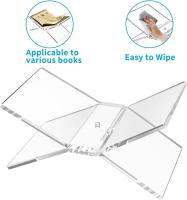 China Folded Open acrylic book stand display Stand Holder Shelf Acrylic CookBook Display Stand for sale