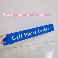 China Plexiglass Lockable Acrylic Display Cabinet Case Mobile Phone Locker Staff Storage 20.5x7x16.5inch for sale