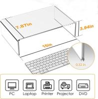 China Acrylic Computer Riser With Drawers Monitor Monitor Keyboard Storage Laptop TV Screen Stand for sale