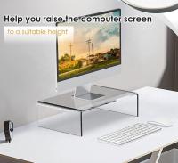 China Acrylic Computer Riser With Drawers Monitor Monitor Keyboard Storage Laptop TV Screen Stand for sale