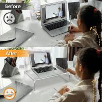 China Acrylic Computer Riser With Drawers Monitor Monitor Keyboard Storage Laptop TV Screen Stand for sale