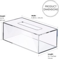 China Custom Printed Tissue Holder Plastic Transparent Clear Cover Square Toilet Paper Acrylic Tissue Box for sale