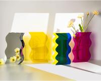 China Colored Acrylic Flower Vases Small Glass Vases For Home Decoration Wedding Glass Gift Vases for sale