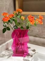 China Colored Acrylic Flower Vases Small Glass Vases For Home Decoration Wedding Glass Gift Vases for sale