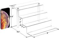 China Clear Acrylic Riser Display Stand 4 Tier Organizer Detachable 9x8.2x6.8inch for sale