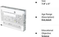 China Craft Crystal Acrylic Building Block Design Periodic Table of Elements Real Material Craft School Education for sale