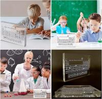 China Craft Crystal Acrylic Building Block Design Periodic Table of Elements Real Material Craft School Education for sale