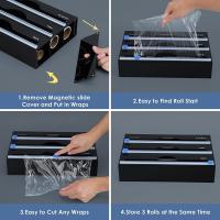China New Design Foil and Plastic Wrap Organizer 3 In 1 Acrylic Clear Drawer Organizer For Kitchen Organization for sale