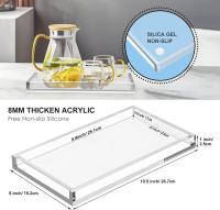 China Transparent Lucite Acrylic Tray For Desks Storage Personalized With Handles Lid for sale