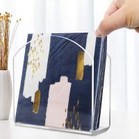 China Acrylic Napkin Display Rack Stand Pen Magnetic Holder Advertising 5 Inch for sale
