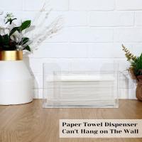 China Acrylic paper towel distributor-perfect desktop and wall installation acrylic folding towel distributor for sale