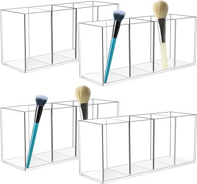 China tea clear acrylic box organizer Storage Box Office Holder Four-Style Compartment for sale