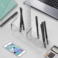 China tea clear acrylic box organizer Storage Box Office Holder Four-Style Compartment for sale