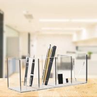 China tea clear acrylic box organizer Storage Box Office Holder Four-Style Compartment for sale