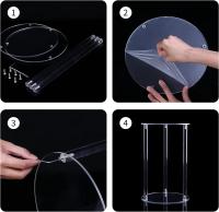 China Acrylic Flower Stand Wedding Centerpieces Marriage Decorations Supplies Tabletop Decor Clear Display Rack Crystal Stage Pillar for sale