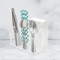 China Multifunctional acrylic tableware storage box hotel household tableware storage box acrylic knife and fork storage box for sale