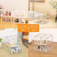 China Acrylic Makeup Organizer Storage Boxes Desktop Drawer Type Skincare Lipstick Multi-Layers Organizer Holder Box for sale