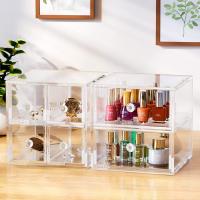 China Acrylic Makeup Organizer Storage Boxes Desktop Drawer Type Skincare Lipstick Multi-Layers Organizer Holder Box for sale