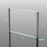 China Magnetic Acrylic Photo Block Sign Holder Desktop Display Self Standing Picture Photo Frame for sale