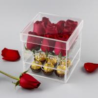 China Airtight Acrylic Box Flower Arrangement Eternal for sale