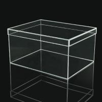 China Clear Shoe Display Acrylic Box With Lid Supports Container Store Glossy Transparent for sale