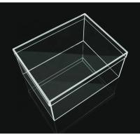 China Clear Shoe Display Acrylic Box With Lid Supports Container Store Glossy Transparent for sale