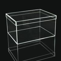 China Clear Shoe Display Acrylic Box With Lid Supports Container Store Glossy Transparent for sale