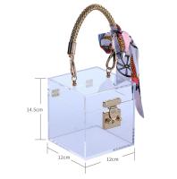 China Acrylic Suitcase Box Perpetual Perspective Flower Box Decorative Glass Cover Holiday Gift Storage for sale