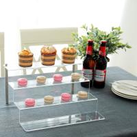 China Acrylic 3 Step Riser Display Stand Jewelry Gifts Showcase Clear Plexiglass Risers for sale