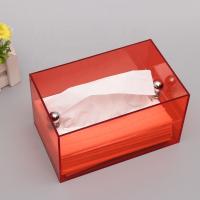China acrylic cover box Colorful Tissue Colored Napkin Organizer for sale