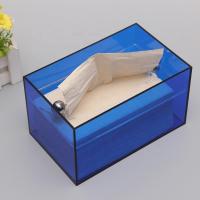China acrylic cover box Colorful Tissue Colored Napkin Organizer for sale