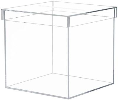 China Case Acrylic Box Cards Deluxe Transparent Wedding Card With Cover Lucite Gift Money Box for sale