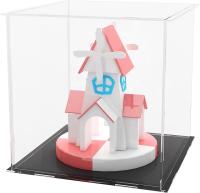 China Lucite Acrylic Display Box Cases Clear Cube 5 Sided Display Box Pedestal for sale