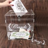 China Large Acrylic Gift Box With Lid Custom Transparent Display Box With Lock for sale