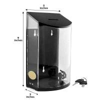China Clear Suggestion Acrylic Money Box With Lock Donation Ballot Voting Charity Secure Complaint for sale