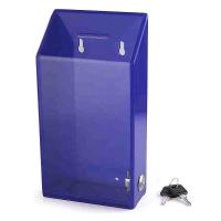 China Transparent Clear Plexiglass Donation Box With Lock And Key Floor Stand Charity Ballot Collection for sale