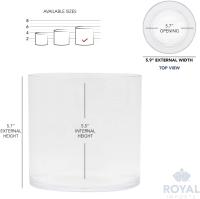 China Round Vase Acrylic Box Transparent Color Round  5.5 Inch for sale