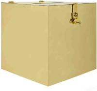 China Golden Acrylic Box Mirror Ballot Perspex Wedding Card Clear Plastic Donation Box for sale