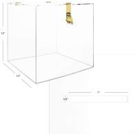 China Large Clear Donation Box With Lock Wedding Wishing Well Ballot Acrylic Box 12 Inch for sale