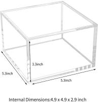 China Small Thick Clear Acrylic Candy Boxes With Lid Magnet Square  5.3inch for sale