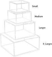 China Small Thick Clear Acrylic Candy Boxes With Lid Magnet Square  5.3inch for sale
