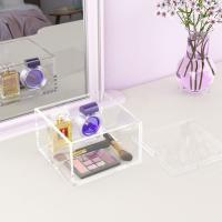 China Small Thick Clear Acrylic Candy Boxes With Lid Magnet Square  5.3inch for sale