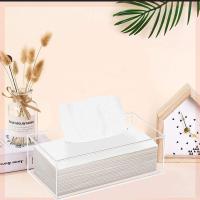 China Square Clear Acrylic Tissue Box Holder Cover Transparent Toilet Paper 9.25x5.2