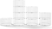 China 5 Layers round acrylic box with lid Acrylic Lucite Plastic Jewelry Belt Storage Box Magnets for sale