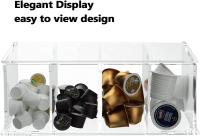 China Acrylic Divided Coffee Pod Box Clear 4 Slots K Cup Box Tea Bag With Lid 11.7x4.8x4.7inch for sale