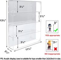 China Necklace Acrylic Plexiglass Showcase Box Wall Mounted Desktop 4 Layer Organizer Display For Mini Toys for sale