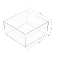 China Clear Acrylic Square Boxes With Lid Cube Small Candy Favor Transparent Plastic Box 8.1x7.8