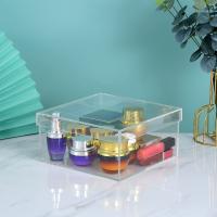 China Clear Acrylic Square Boxes With Lid Cube Small Candy Favor Transparent Plastic Box 8.1x7.8